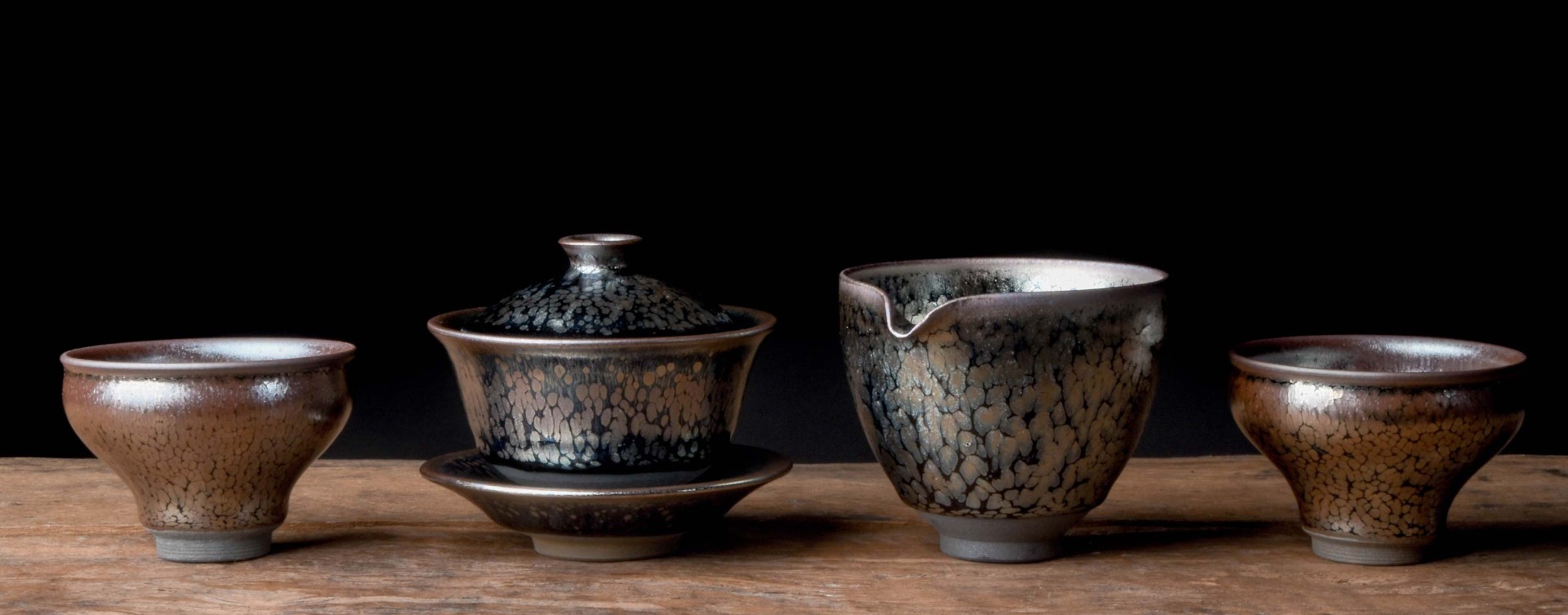 Lin Xi Studio "Oil Spot" Jian Zhan Gongfu Set